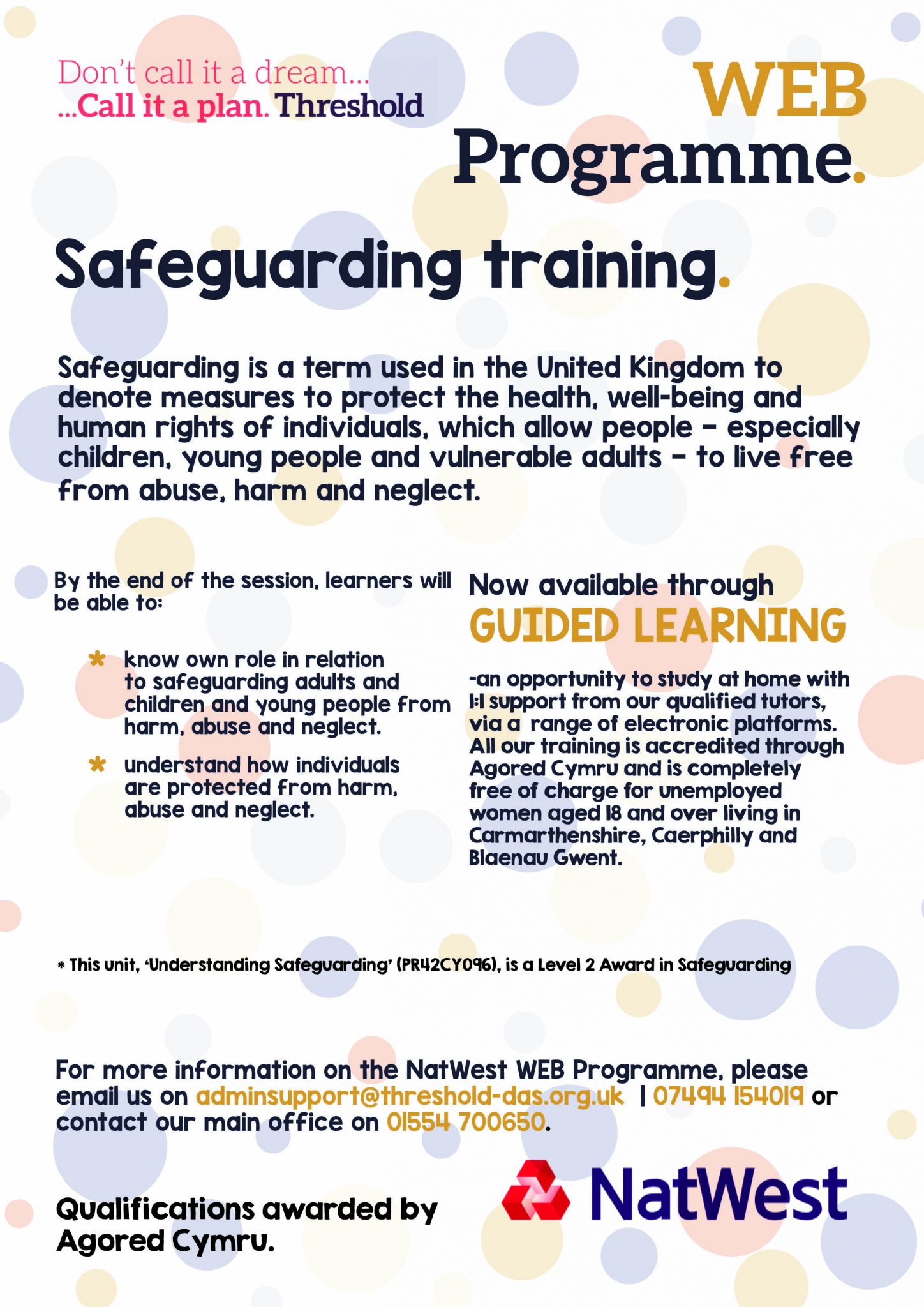 Safeguarding NatWest Guided Learning Flyers (Info Sheet)5 | Threshold