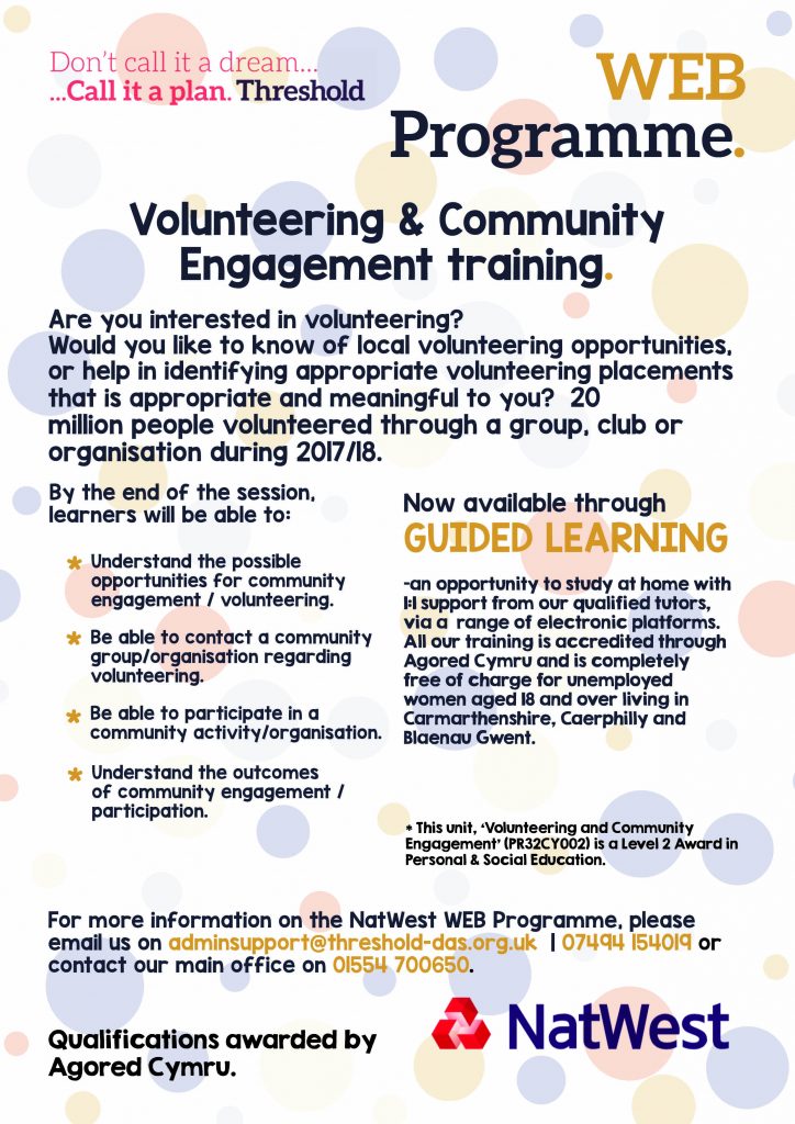 A4 Volunteering & Community Engagement | Threshold