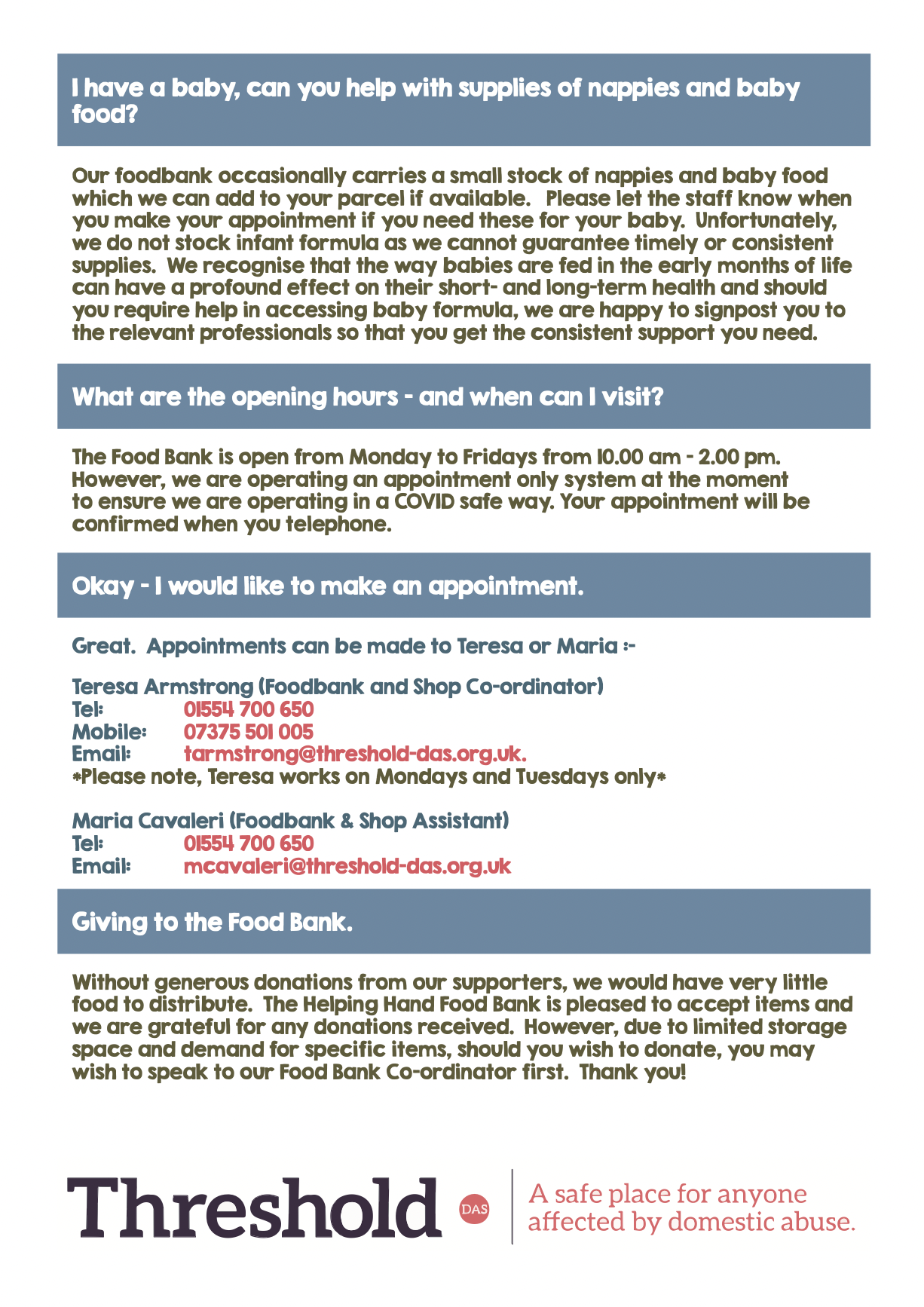 Food Bank | Threshold